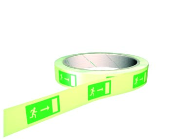 Photoluminescent Floor Tape – Fire Exit Arrow Right | Allsigns