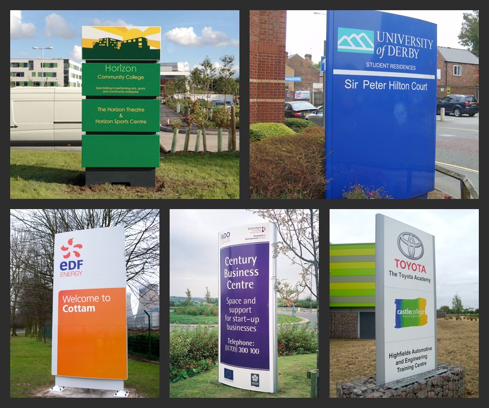 Totem Signs, Pavement Signs, Railway Totem Signage, Free Standing