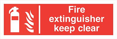 Fire Extinguisher Keep Clear | Allsigns