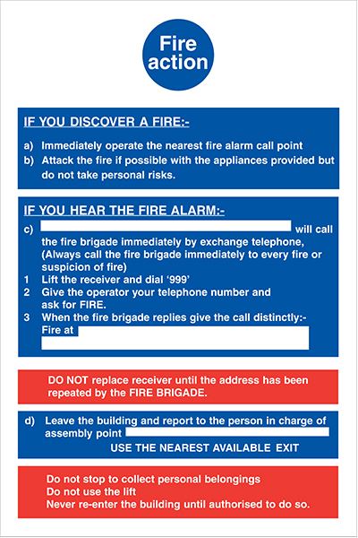 Fire Action Notice | Allsigns