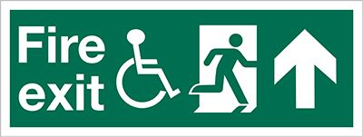 Refuge Fire Exit Arrow Up | Allsigns