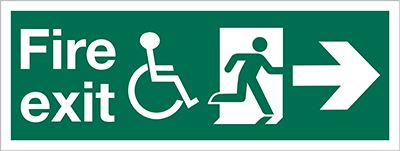 Refuge Fire Exit Arrow Right | Allsigns