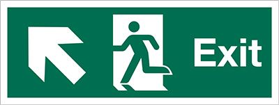 Exit Arrow Diagonal Up Left | Allsigns