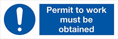 Permit To Work Must Be Obtained | Allsigns