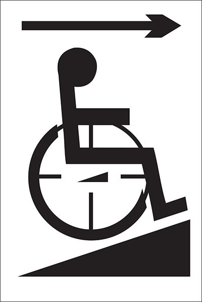 Braille & Tactile – Disabled Ramp Arrow Right | Allsigns