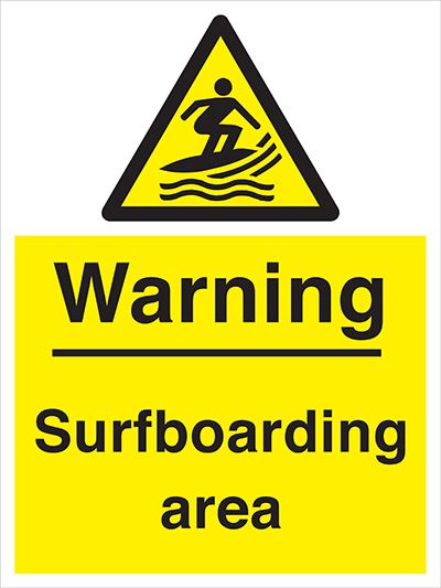 Warning Surfboarding Area | Allsigns