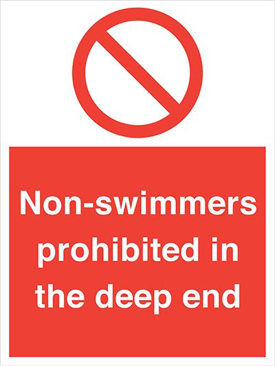 Non-Swimmers Prohibited In The Deep End | Allsigns