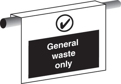 Hook Sign – General Waste Only | Allsigns