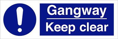 Gangway Keep Clear | Allsigns