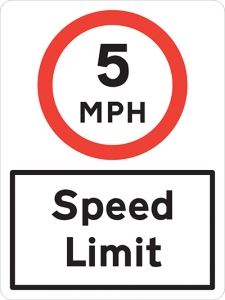 Allsigns International Ltd - 5 MPH Speed Limit