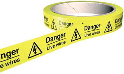 Danger Live Wires Labels | Allsigns