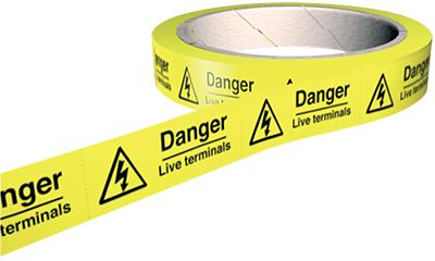 Danger Live Terminals Labels | Allsigns