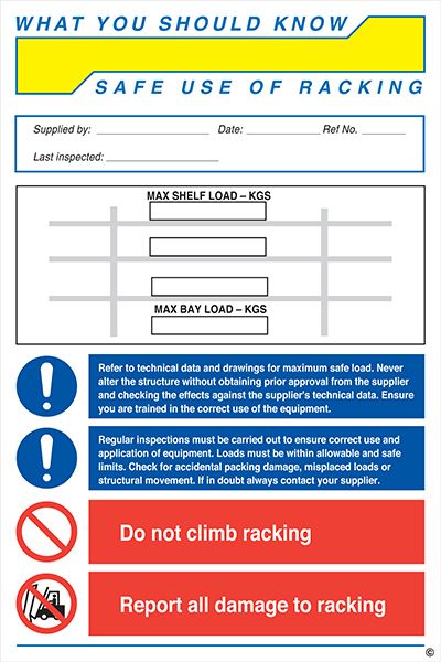 Allsigns International Ltd - What You Should Know… Safe Use Of Racking ...