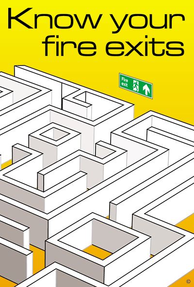 Know Your Fire Exits – Poster | Allsigns