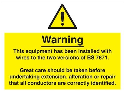 Warning This Equipment Has Been Installed ….. Labels | Allsigns