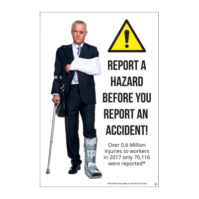 Report A Hazard Before You Report An Accident – Poster | Allsigns